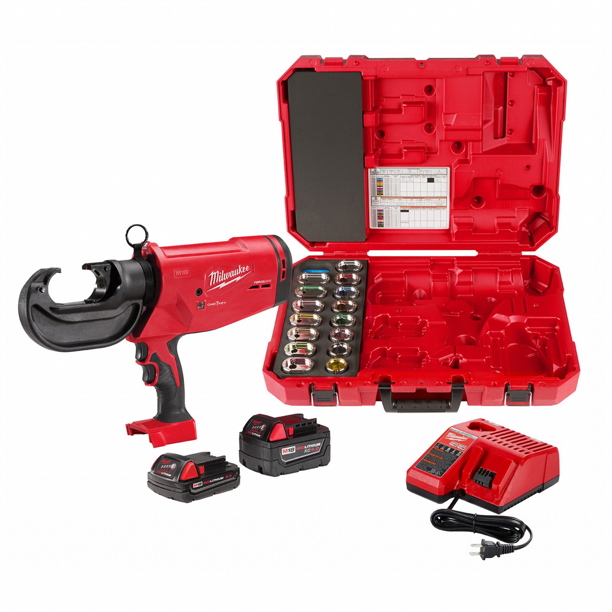 MILWAUKEE, 18 V, Die Head, Cordless Crimping Tool Kit - 60YR84|2779 ...