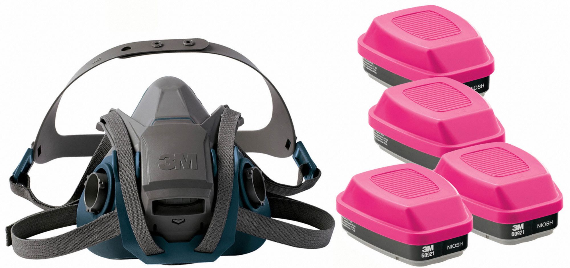 3M, 4 Cartridges Included, (4) Organic Vapor (OV), P100 Combo Cartidge ...