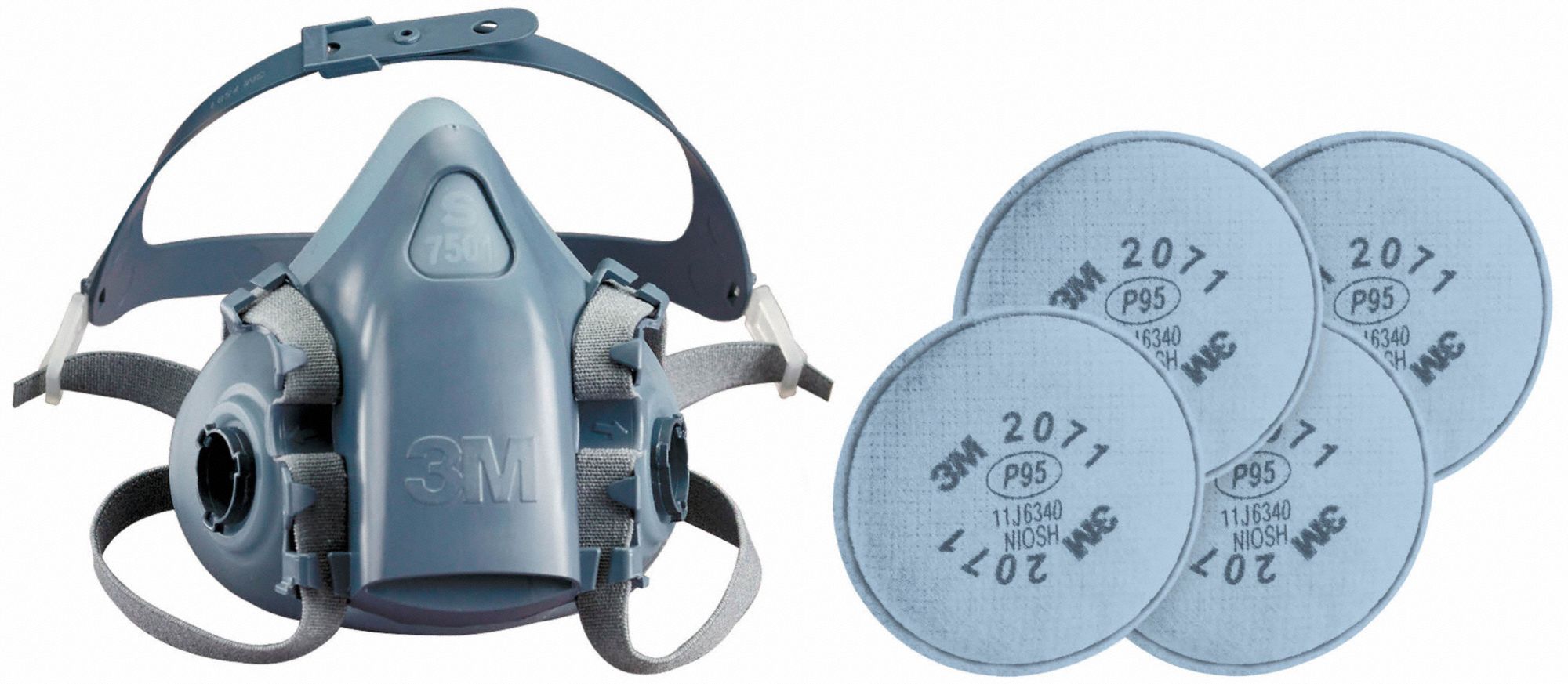 3M, 4 Cartridges Included, (4) P95 Filter, Resealable Storage Bag, Half ...