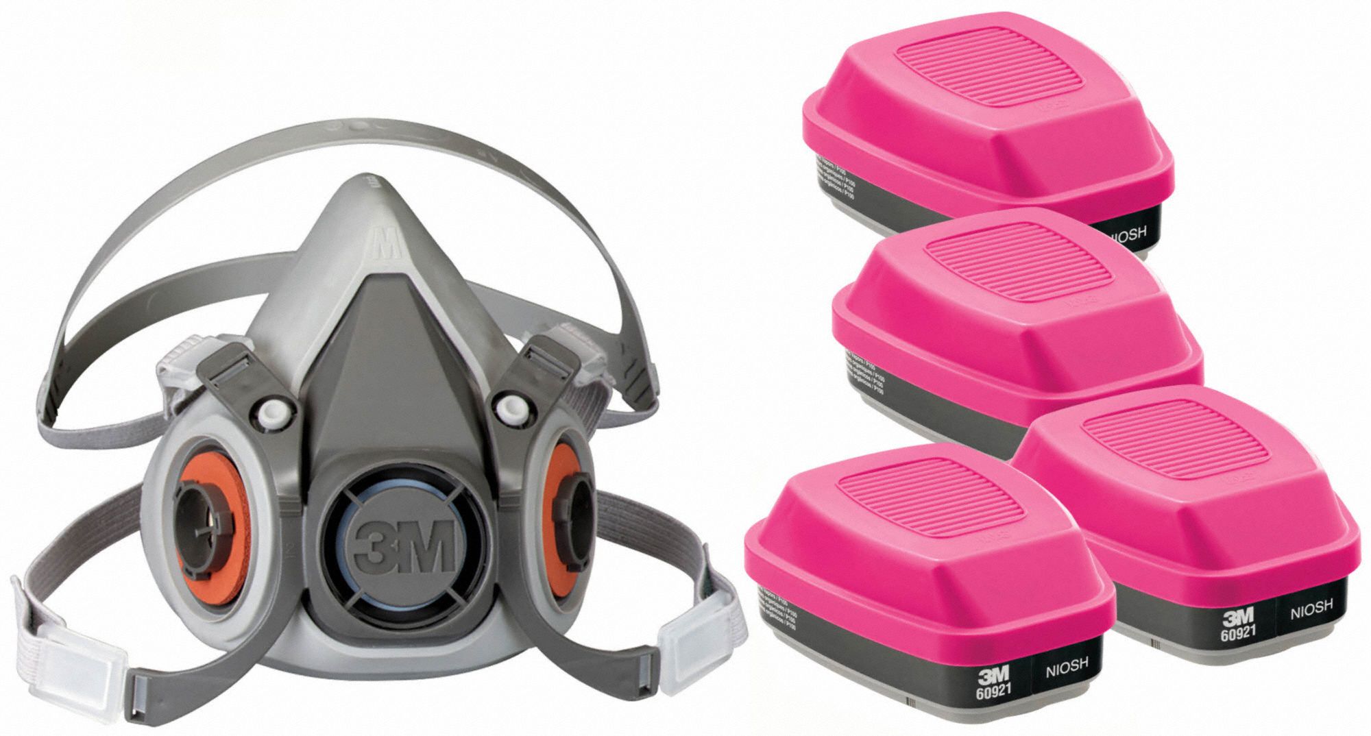 3M, 4 Cartridges Included, (4) Organic Vapor (OV), P100 Combo Cartidge ...