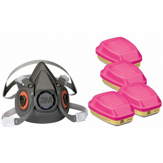 3M, 4 Cartridges Included, Thermoplastic Elastomer, Half Mask ...