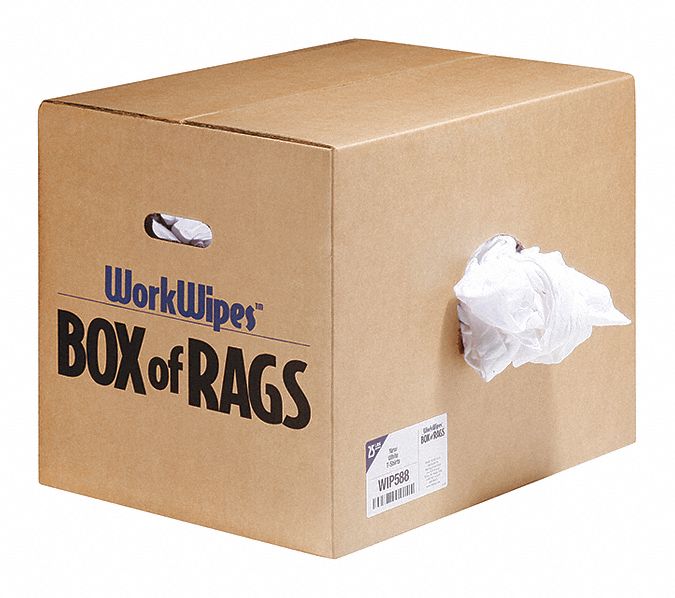 PIG, Recycled, White, Rags - 279D42|WIP588 - Grainger