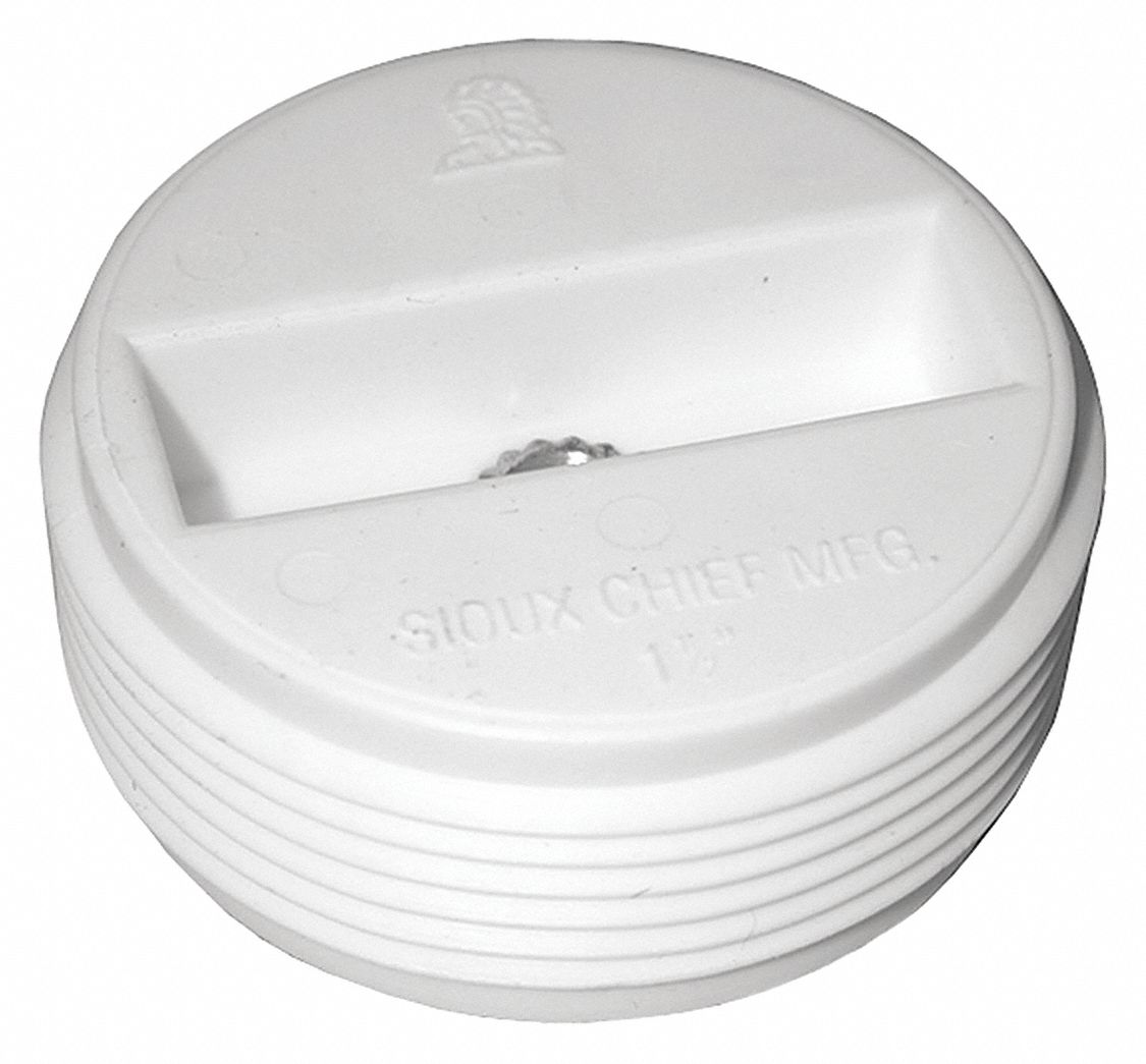 Cleanout Plug,CSK Insert,PVC,3" - Grainger