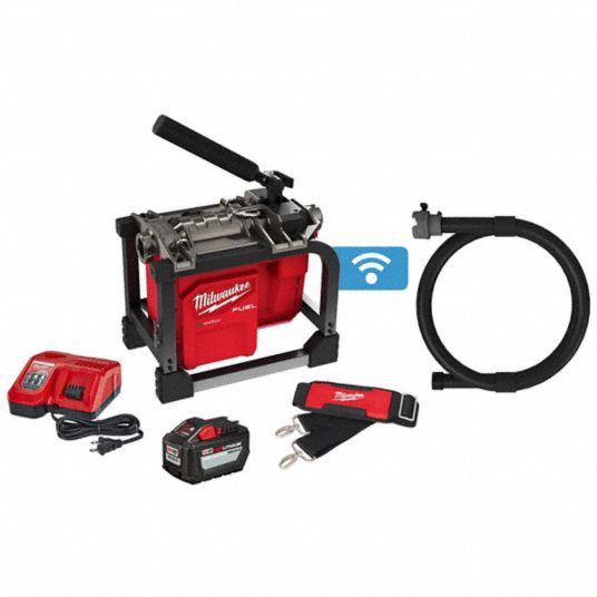 MILWAUKEE, Cordless, M18, Sectional Drain Cleaning Machine - 60RK72 ...