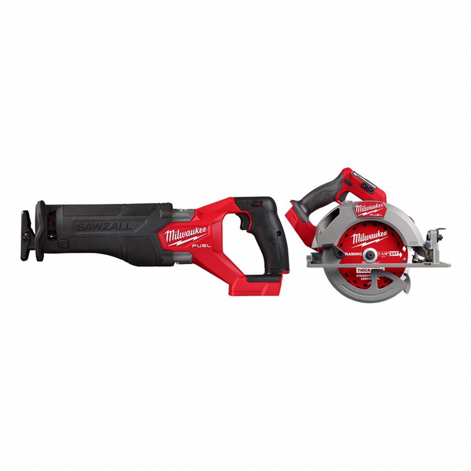 MILWAUKEE, 2 Tools, Circular Saw/Reciprocating Saw, Reciprocating Saw ...