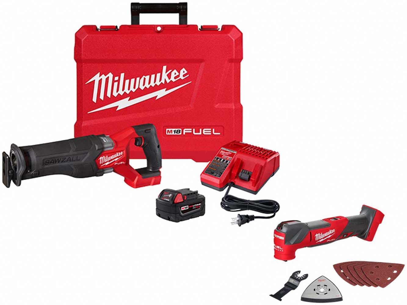 MILWAUKEE TOOL & EQUIPMENT, 2 Tools, Oscillating Tool/Reciprocating Saw ...