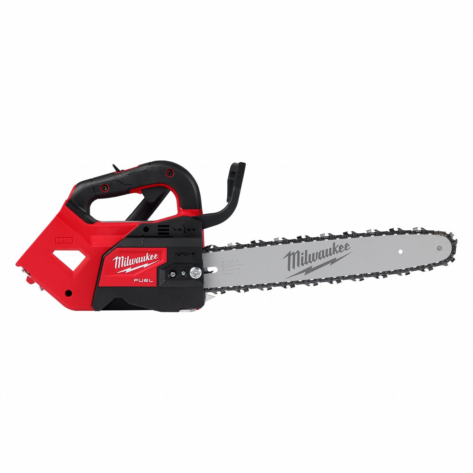 MILWAUKEE, 14 in Bar Lg, Top Handle, Battery-Powered Chainsaw - 807VE6 ...
