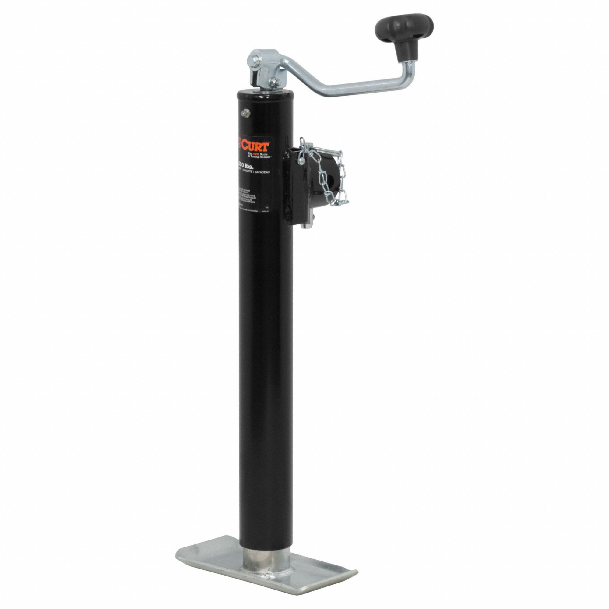CURT, Pipe-Mount Swivel Jack, 5,000 lb Static Load Capacity, Trailer ...