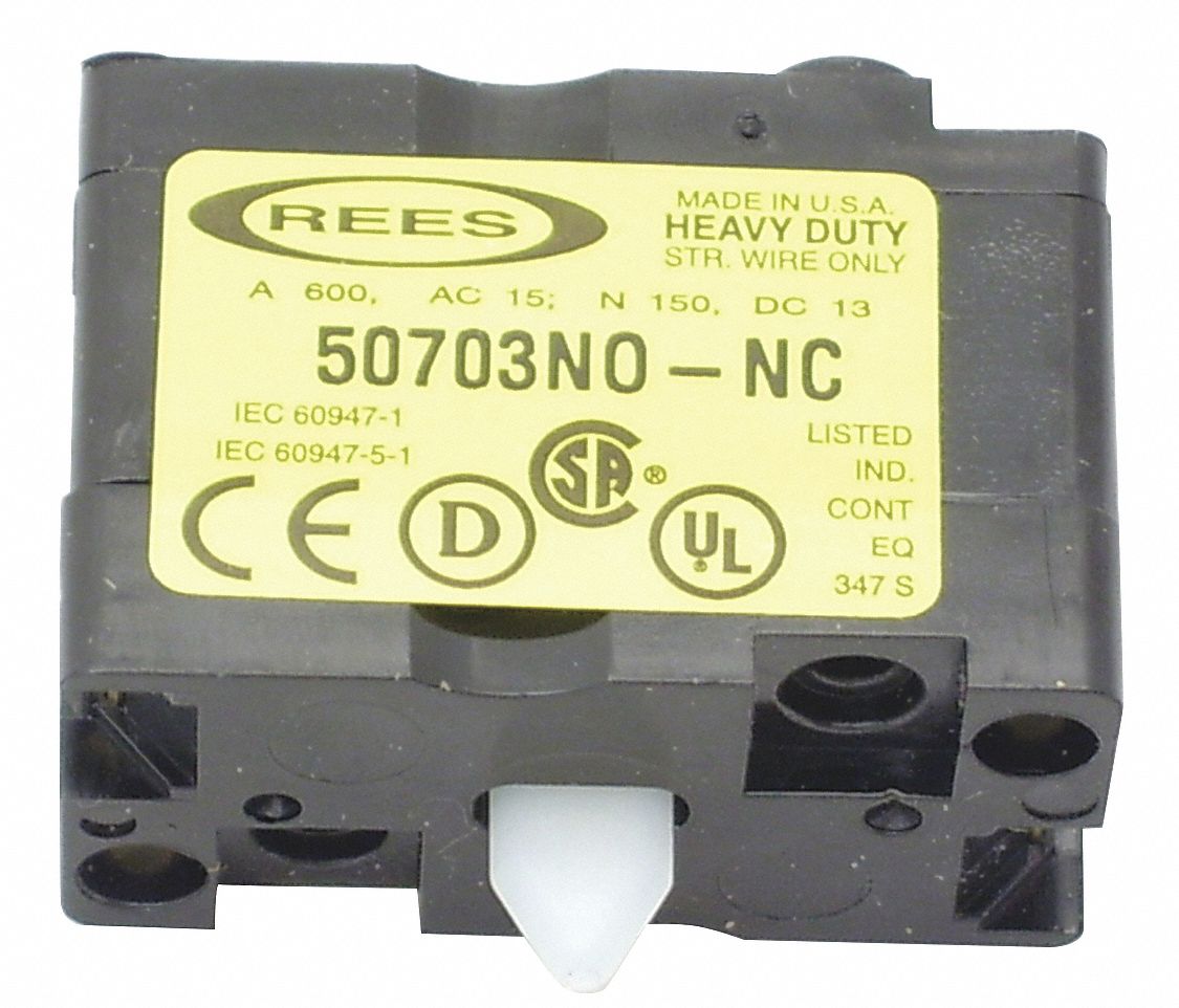 REES, 1NO/1NC, Contact Block - 284N52|50703000 - Grainger