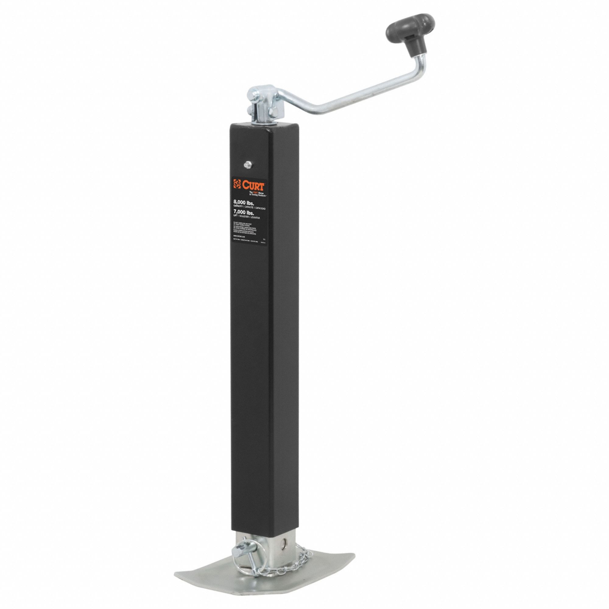 CURT, Direct-Weld Square Jack, 8,000 lb Static Load Capacity, Trailer ...