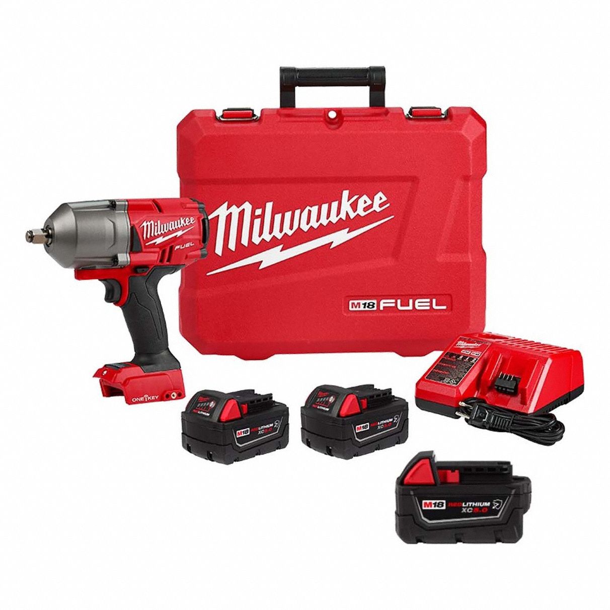 MILWAUKEE, Battery Included, Impact Wrench Kit - 389WH6|2863-22R, 48-11 ...