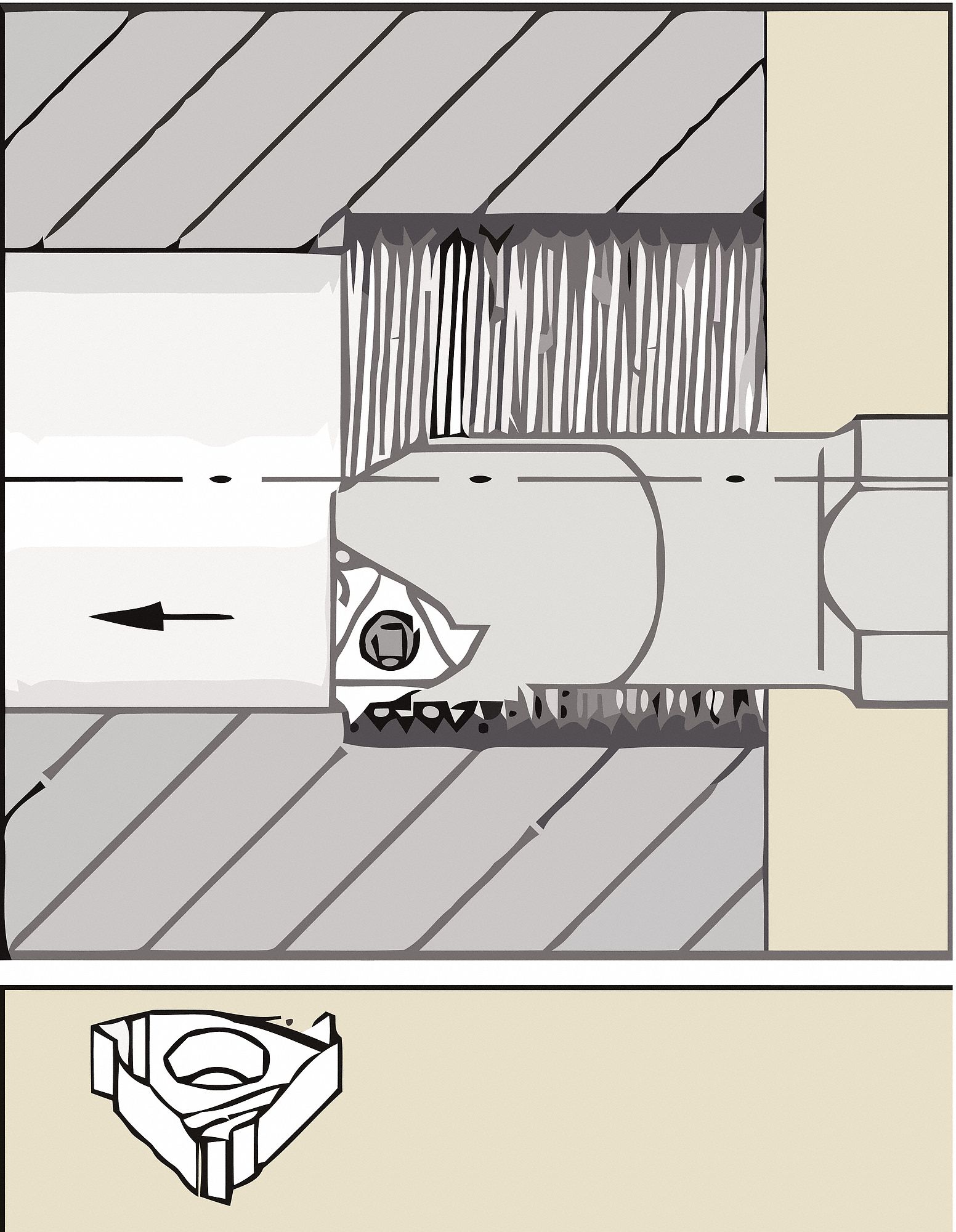 WIDIA, Offset, Right Hand, Indexable Thread Turning Tool Holder ...