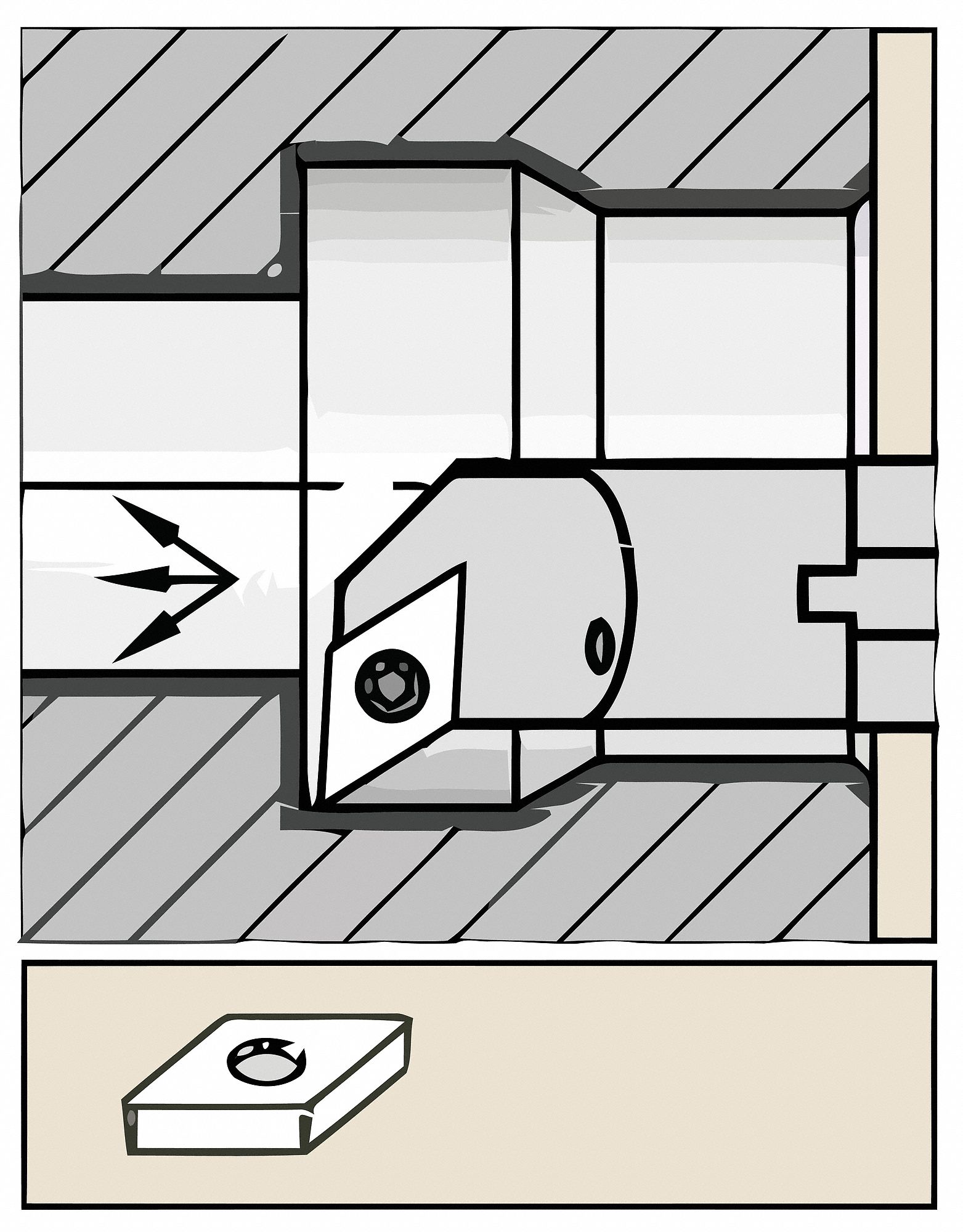 WIDIA, CC.. Insert, Offset, Indexable Thread Turning Tool Holder ...