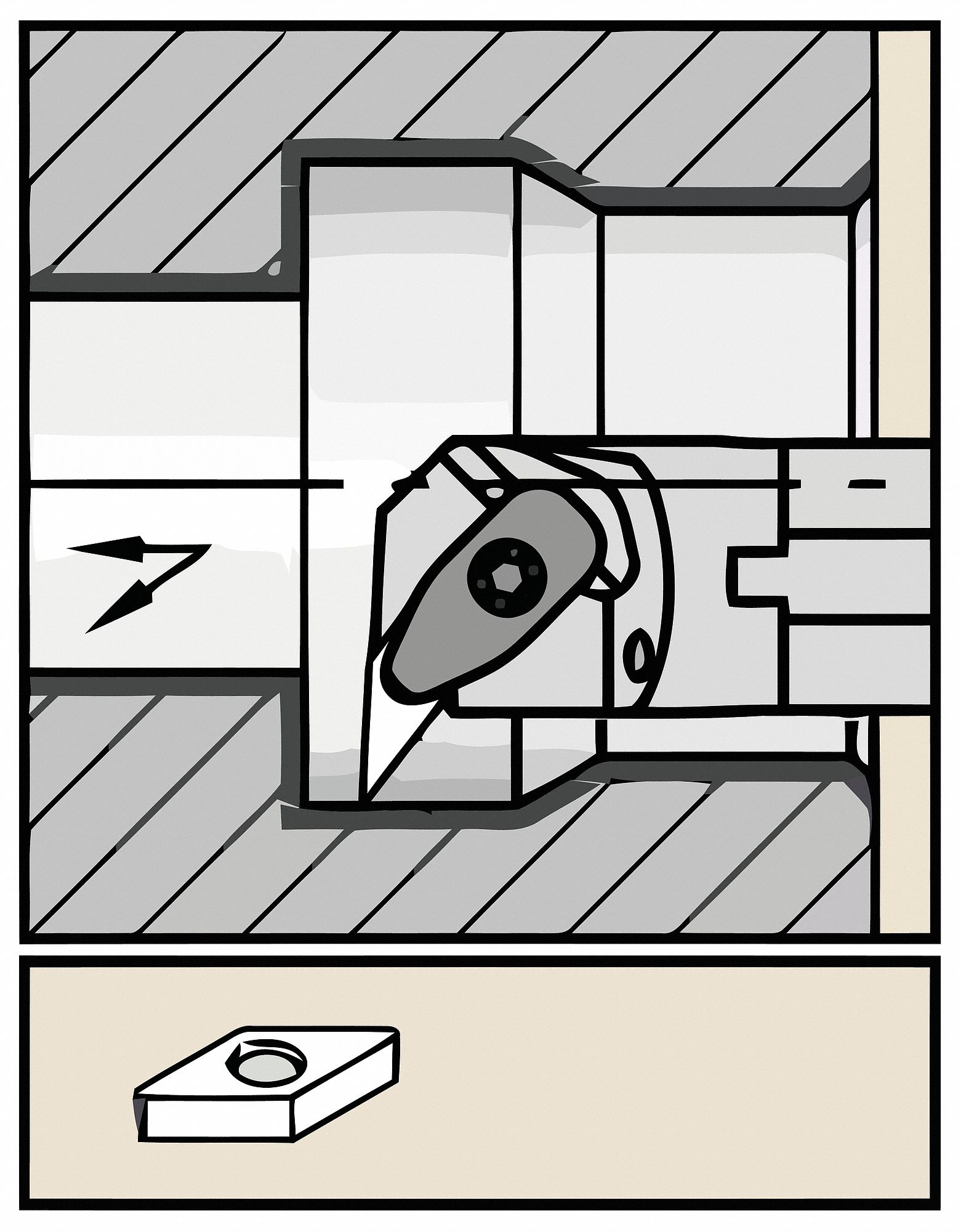 WIDIA, DN.. Insert, Right Hand, Indexable Thread Turning Tool Holder ...
