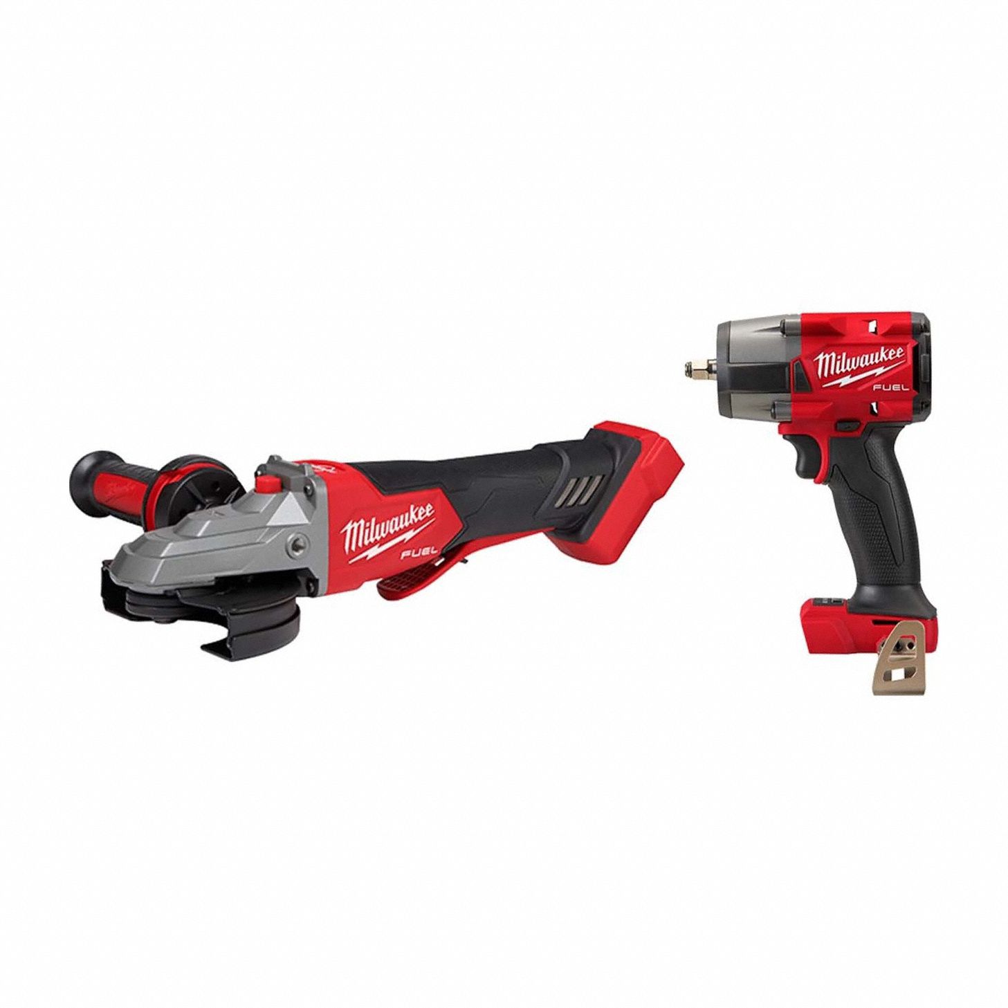 MILWAUKEE, 2 Tools, Angle Grinder/Impact Wrench, Tool Combination Kit ...
