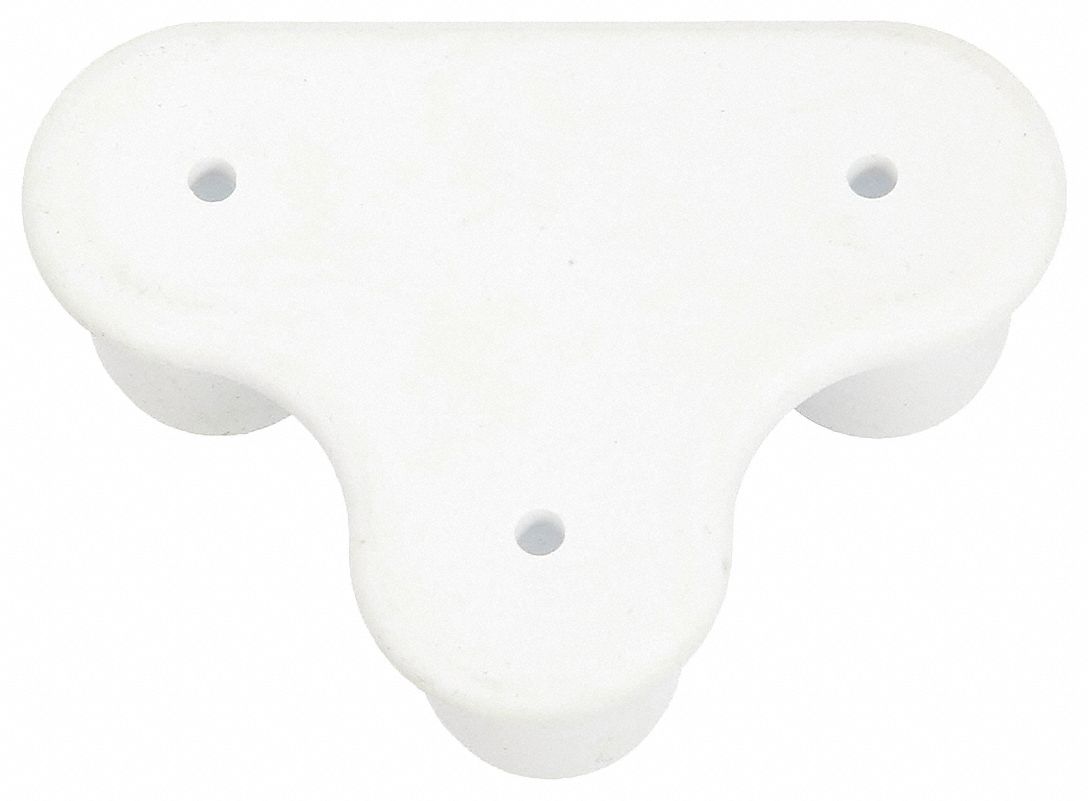 2 lb U-Channel, White, Caps - 289Y99|800FG300CAP-W - Grainger