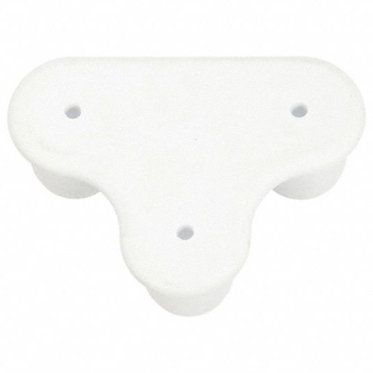 2 lb U-Channel, White, Caps - 289Y99|800FG300CAP-W - Grainger