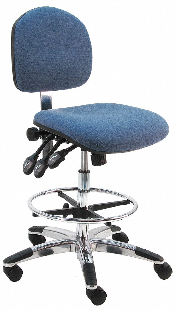 BENCHPRO, Lincoln, Blue, Drafting Chair - 28AD66|LAT-FB-TLC-WW-BLUE ...