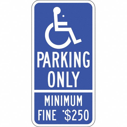 Handicap Parking Sign, MUTCD Code N/A, Retroreflective Grade Engineer ...