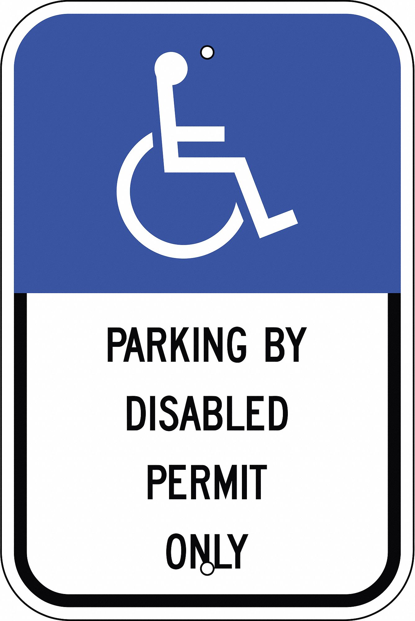 Handicap Parking Sign, Retroreflective Grade Engineer, Rectangle ...