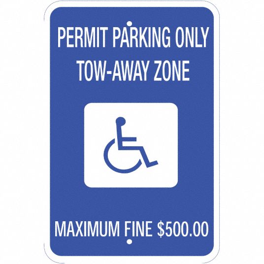 Handicap Parking Sign, MUTCD Code N/A, Retroreflective Grade Engineer ...