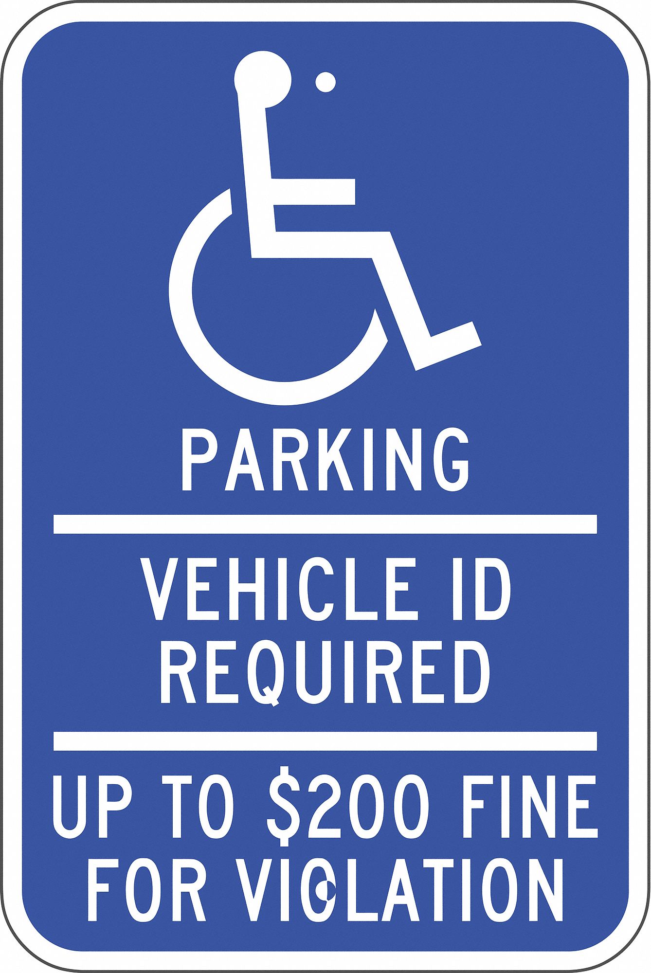 Handicap Parking Sign, MUTCD Code N/A, Retroreflective Grade Engineer ...