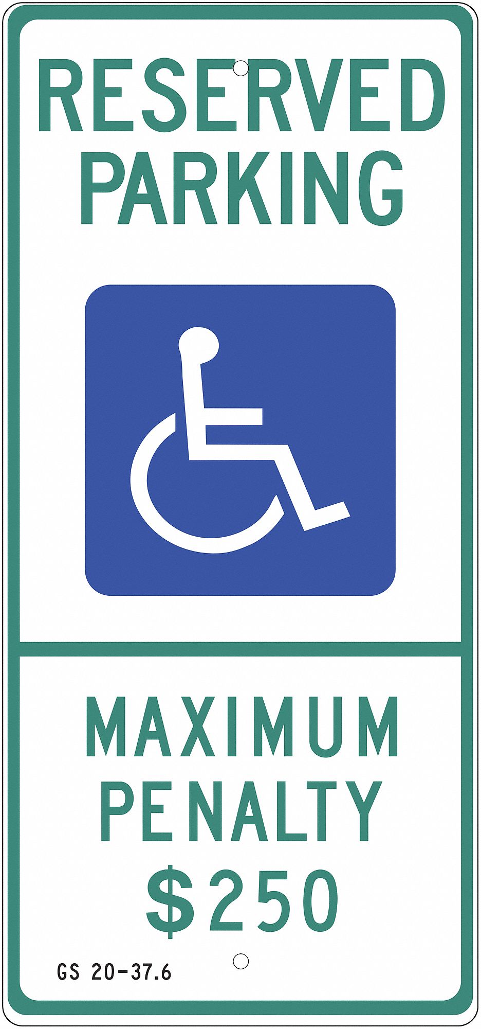 Handicap Parking Sign, MUTCD Code N/A, Retroreflective Grade Engineer ...