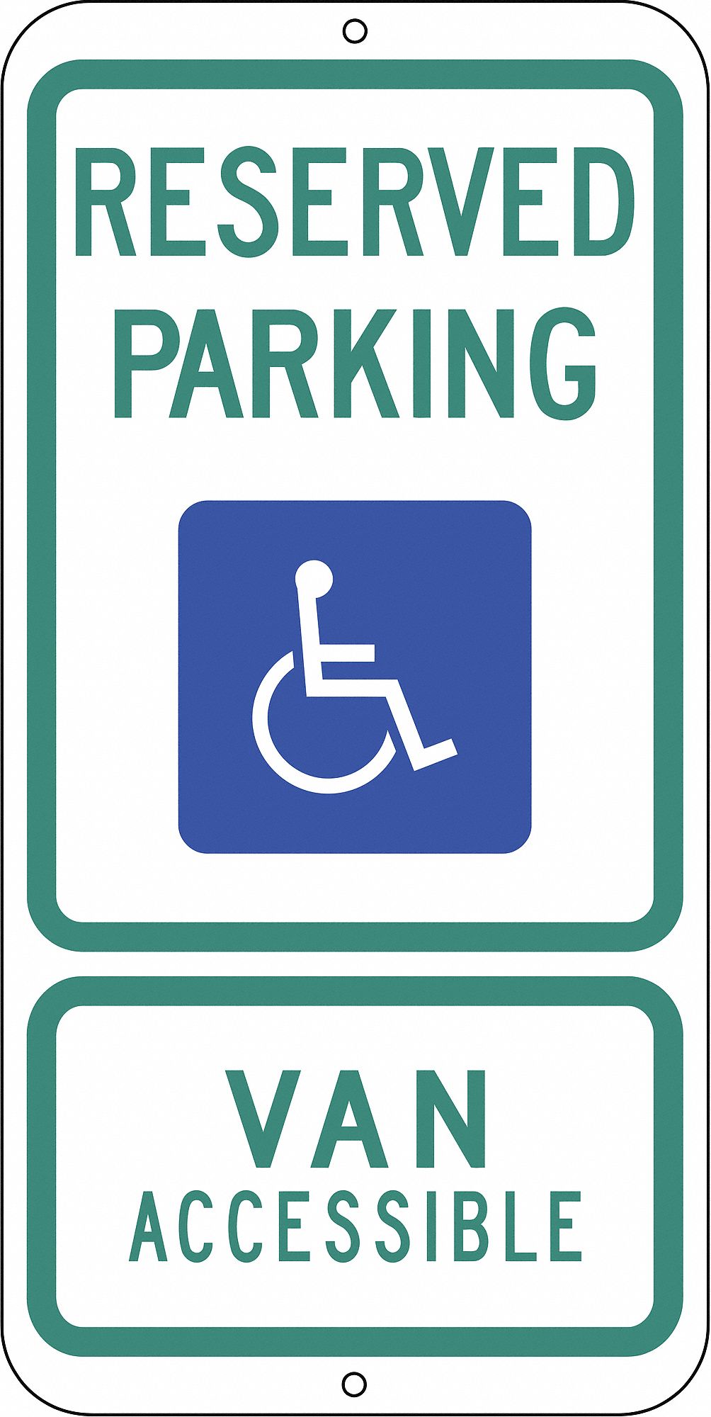 Handicap Parking Sign, Retroreflective Grade Engineer, Rectangle ...