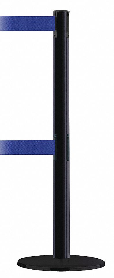 TENSATOR INDOOR POST,DOUBLE BELT,BLACK - Barrier Posts with Belts ...