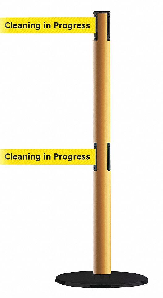 TENSATOR POST,DBL BELT,CLEANING IN PROGRESS - Barrier Posts with Belts ...