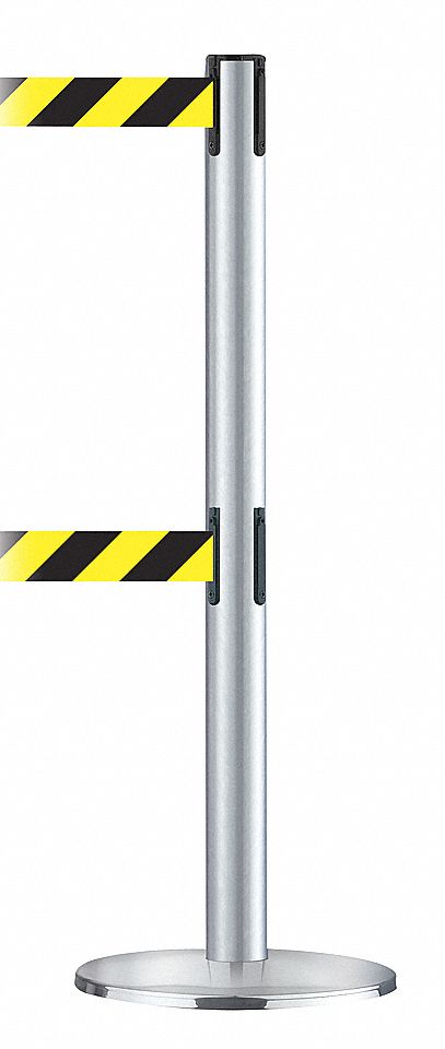TENSATOR INDOOR POST,DBL BELT,SATIN CHROME - Barrier Posts with Belts ...