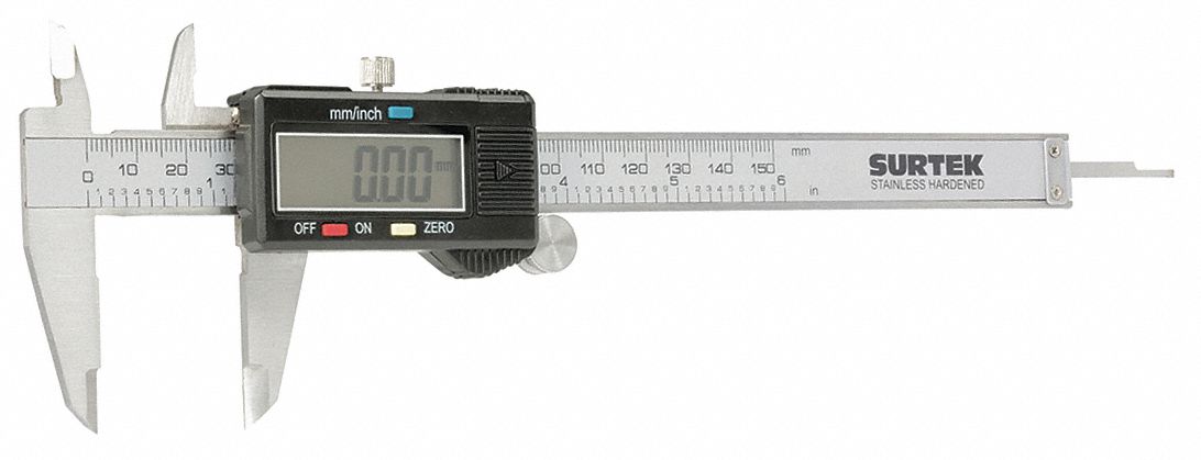 SURTEK Calibrador Digital 6 pulgadas Exterior , Interior y Profundidad ...