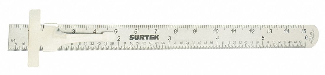 SURTEK Regla de Bolsillo, Longitud (pulg.) 6, Tipo de Graduación ...