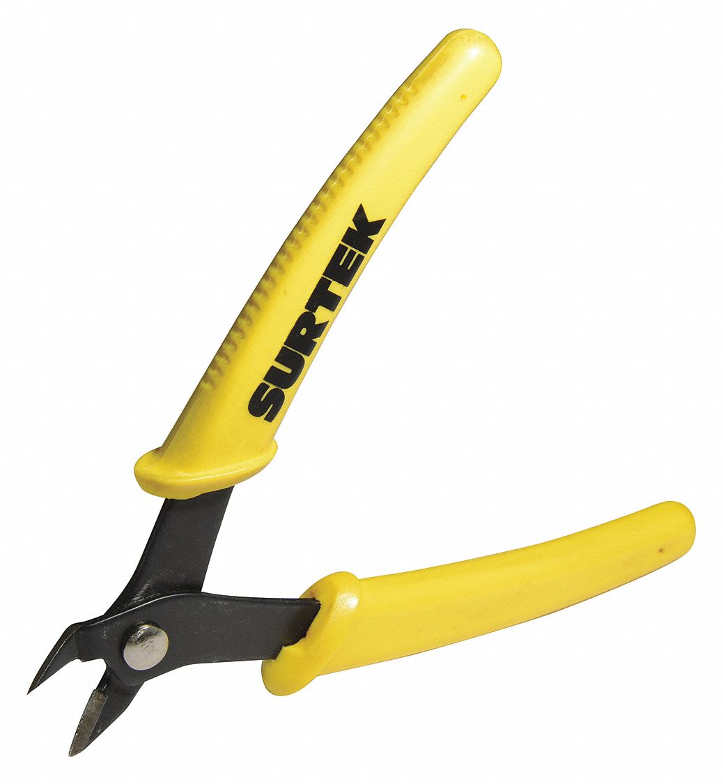 SURTEK Pinzas de Corte al Ras 5" Amarillo - Pinzas para Apretar ...