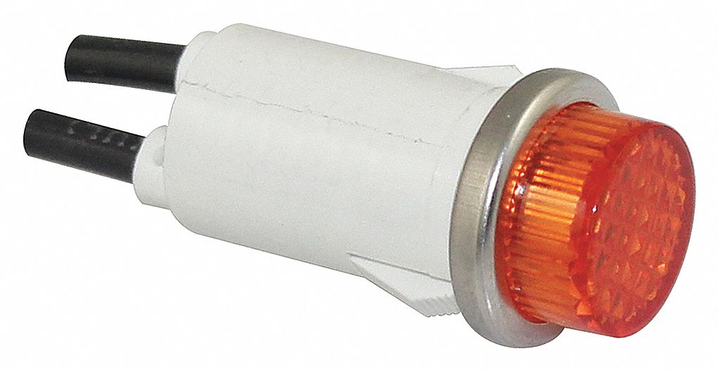 GRAINGER APPROVED RAISED INDICATOR LIGHT, AMBER, 28V - Panel Indicator ...