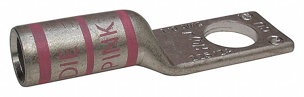 GRAINGER APPROVED LUG,1 HOLE,1/0AWG,42 DIE,PINK - Lug Compression ...