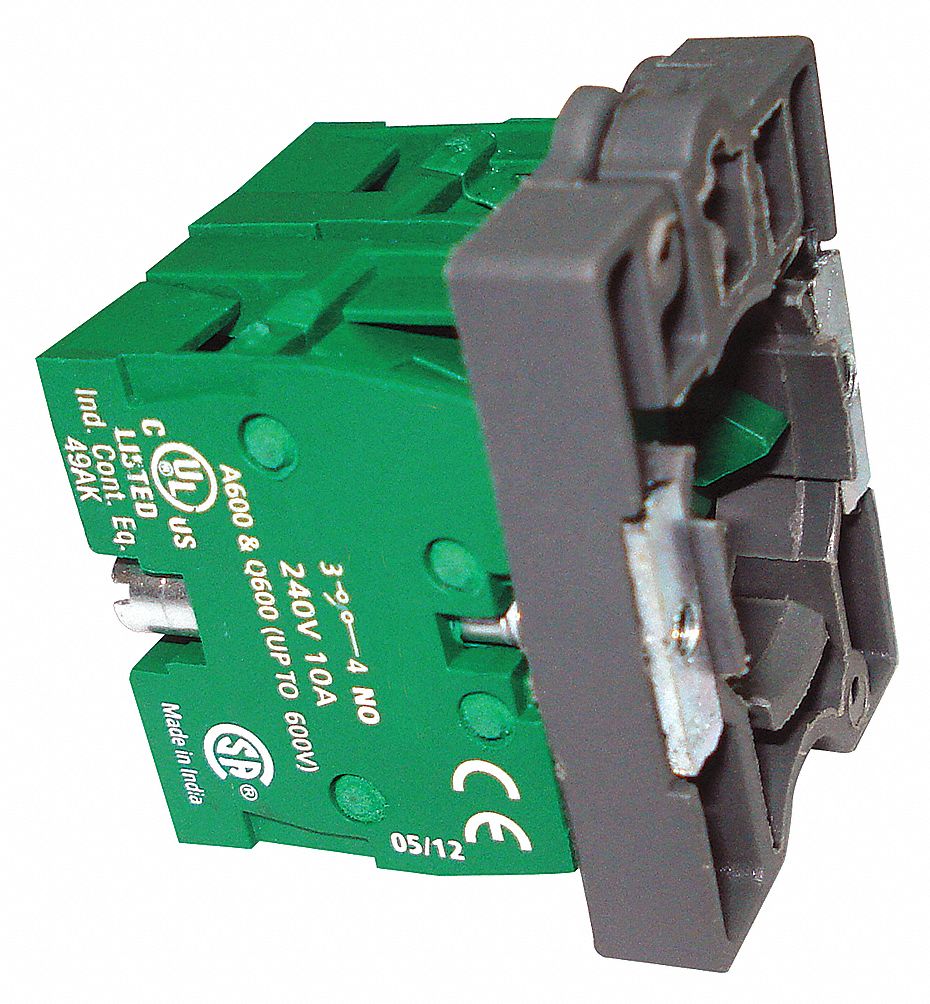 DAYTON CONTACT BLOCK,MOUNTING BASE,22MM,2N - Push Button Contact Blocks ...