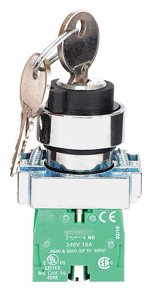 DAYTON SELECTOR SWITCH,MAINTAINED,22MM,3PO - Non-Illuminated Selector ...