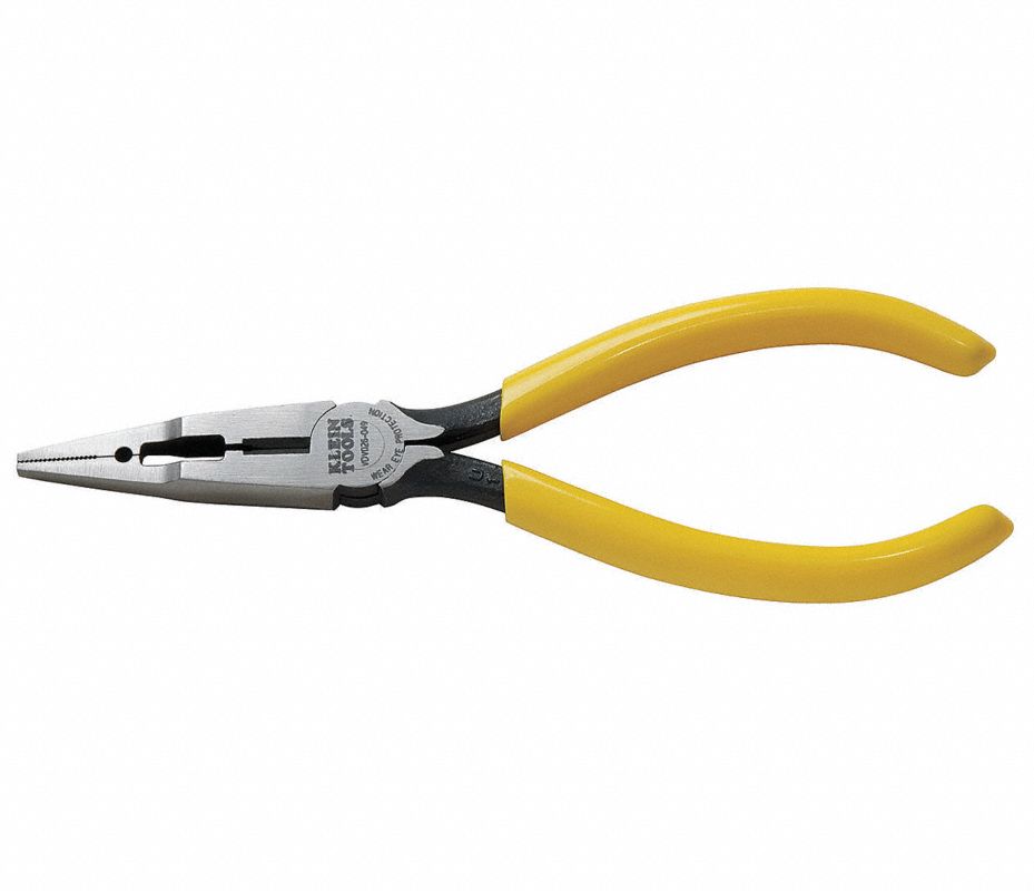 KLEIN TOOLS Pinza Pelacable 6.8" Amarillo - Pinzas de Punta Fina, Plana ...