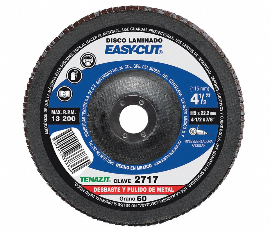 TENAZIT Disco Laminado 7" Grano 40 Recubierto - 28G382 | 2730 ...