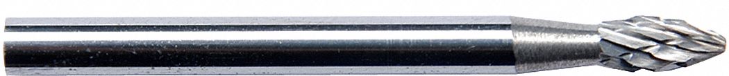 Carbide Bur, Length of Cut 5/8 in, Overall Length 2 in, Trade Number SH ...