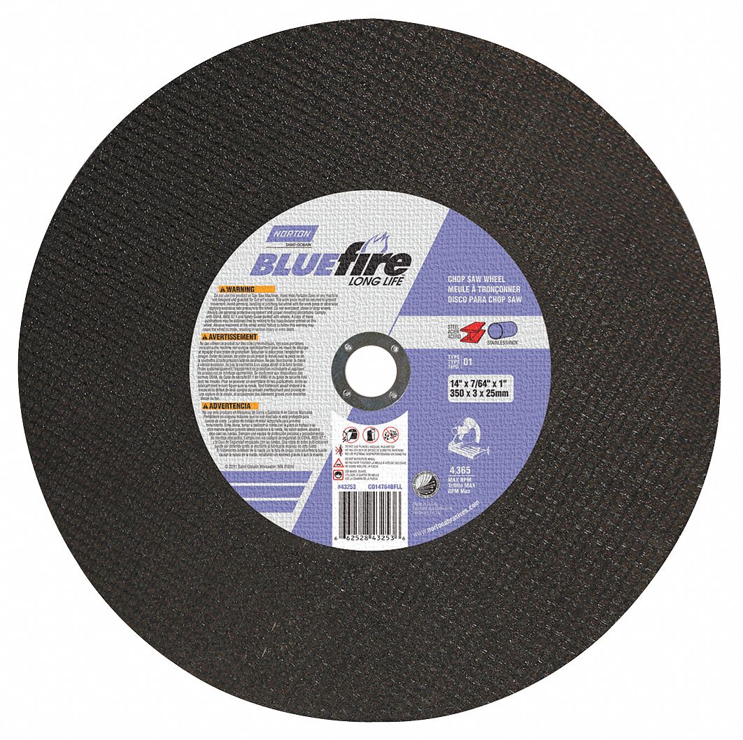 NORTON Disco de Corte Serie Bluefire de 14" Grano 30 para Corte ...