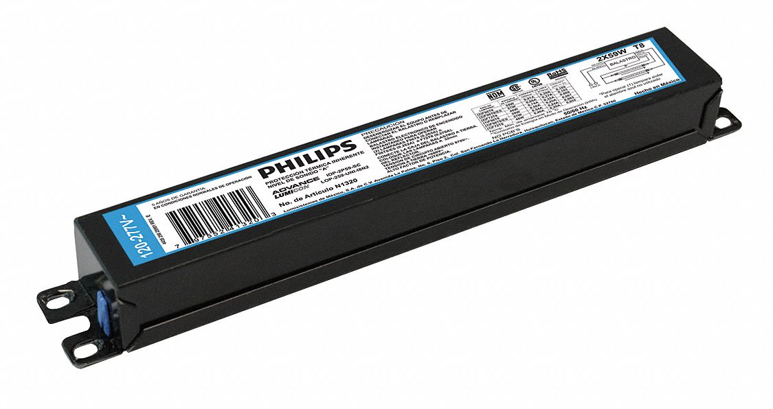 PHILLIPS Balastro Electrónico Fluorescente Compacto, T8, Voltaje del ...