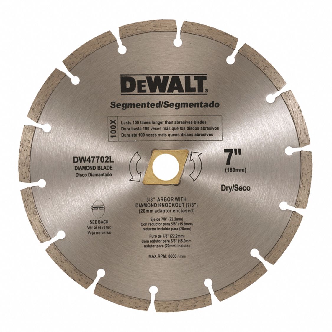 DEWALT Disco Diamantado Premium, Diám. de la Hoja de 9", Tipo de Corte ...