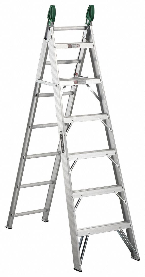 CUPRUM Escalera Convertible , 10 pies , 175 kg , Aluminio , Tipo ANSI ...