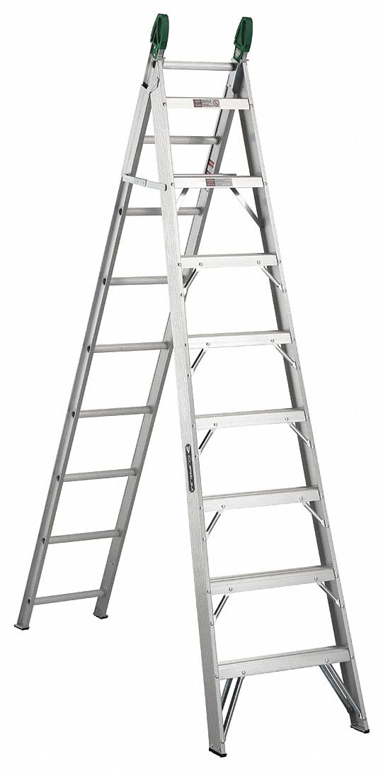 CUPRUM Escalera Convertible , 14 pies , 175 kg , Aluminio , Tipo ANSI ...