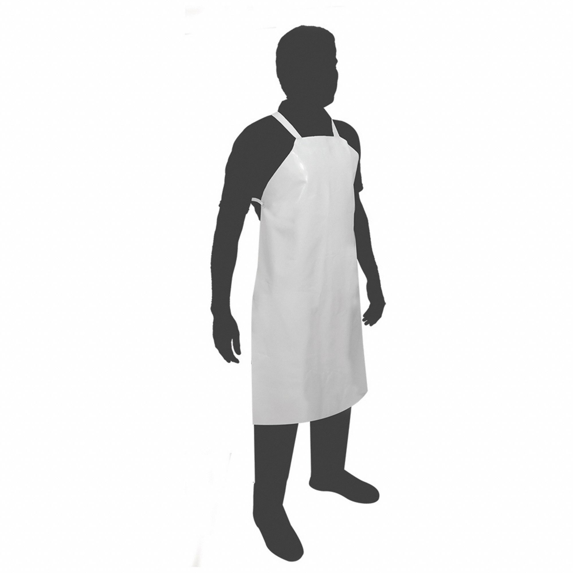 JYRSA Mandil de PVC Blanco 43" - 28P228 | DD-11353PESP - Grainger México