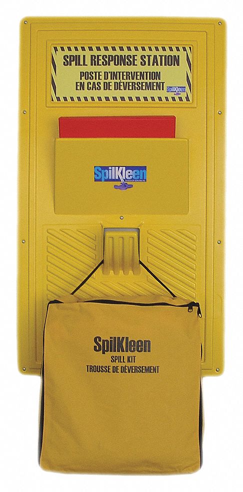 SPILKLEEN SPILL RESPONSE SIGN, YELLOW, 22 X 5 X 38 IN, PLASTIC - Spill ...