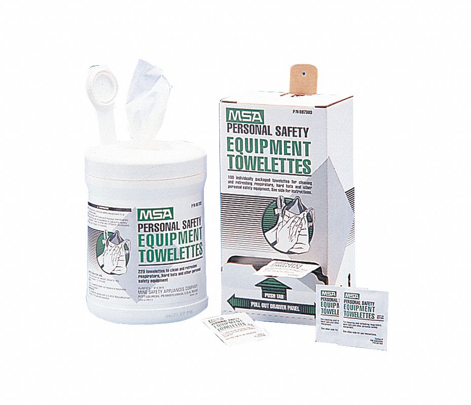 MSA Paños de Limpieza para Respirador,8"x5" - 28R610 | 697383 ...