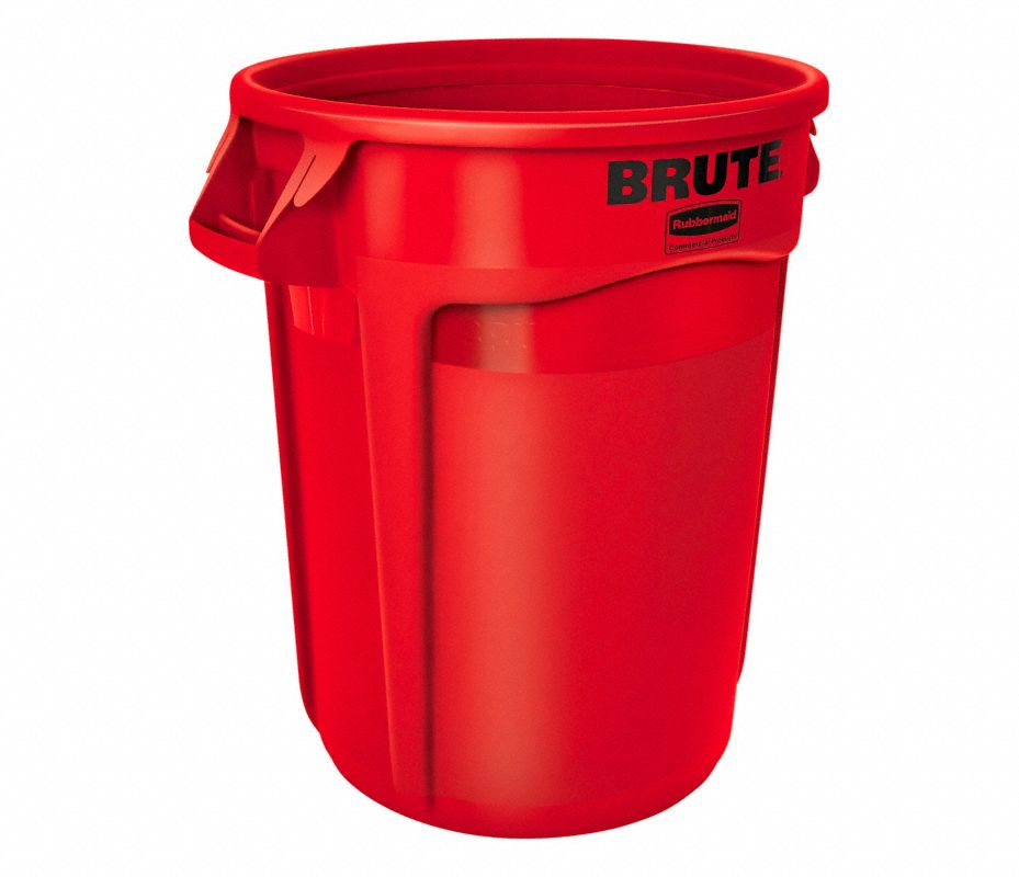 RUBBERMAID COMMERCIAL PRODUCTS Contenedor BRUTE®, 121 L / 32 Gal, Rojo ...
